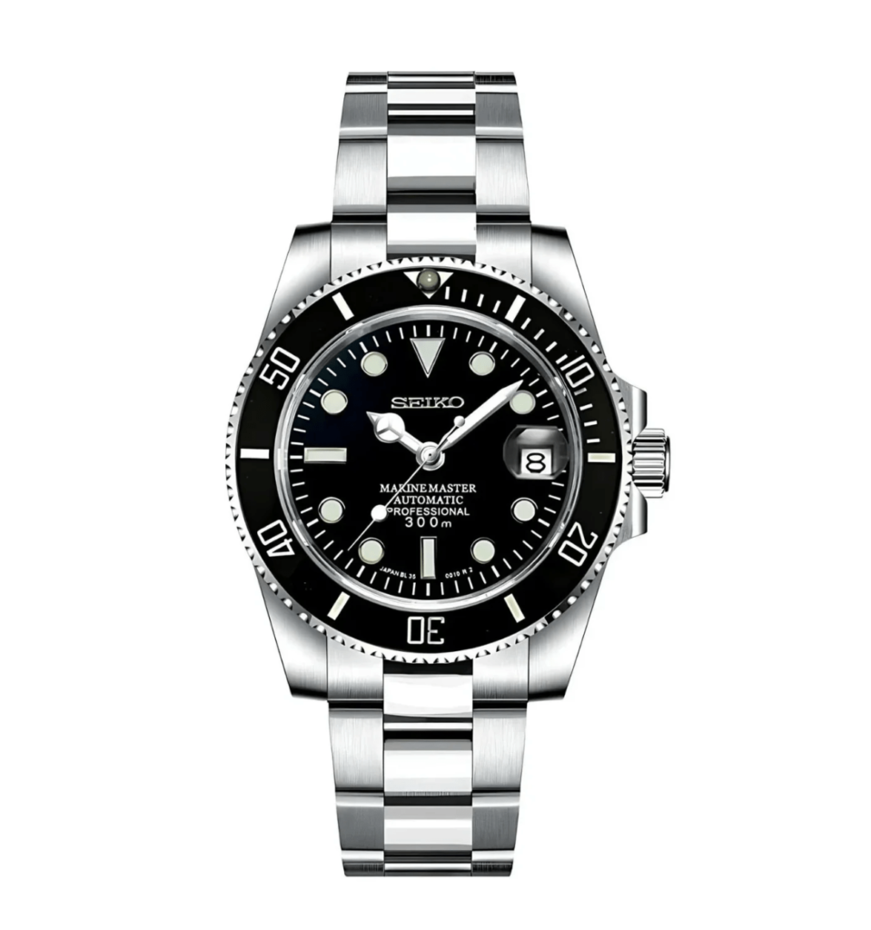 Seiko Mod Submariner Black – customseikomods.com